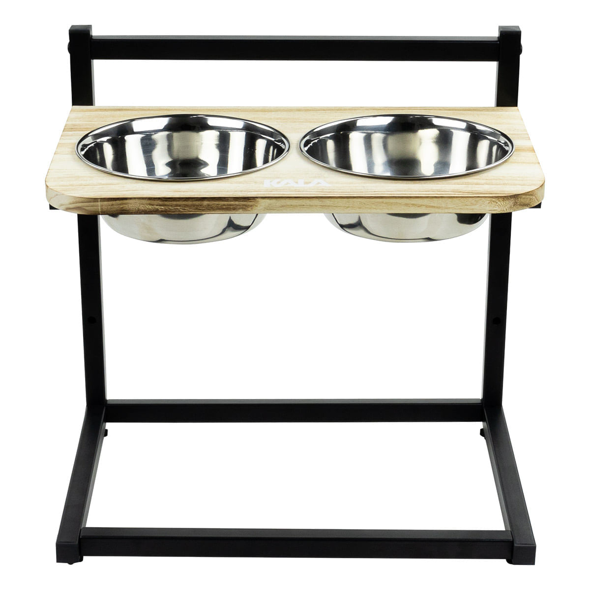 Comedouro Duplo Ajustável Aço Inox 700ml Kala OFERTA!
