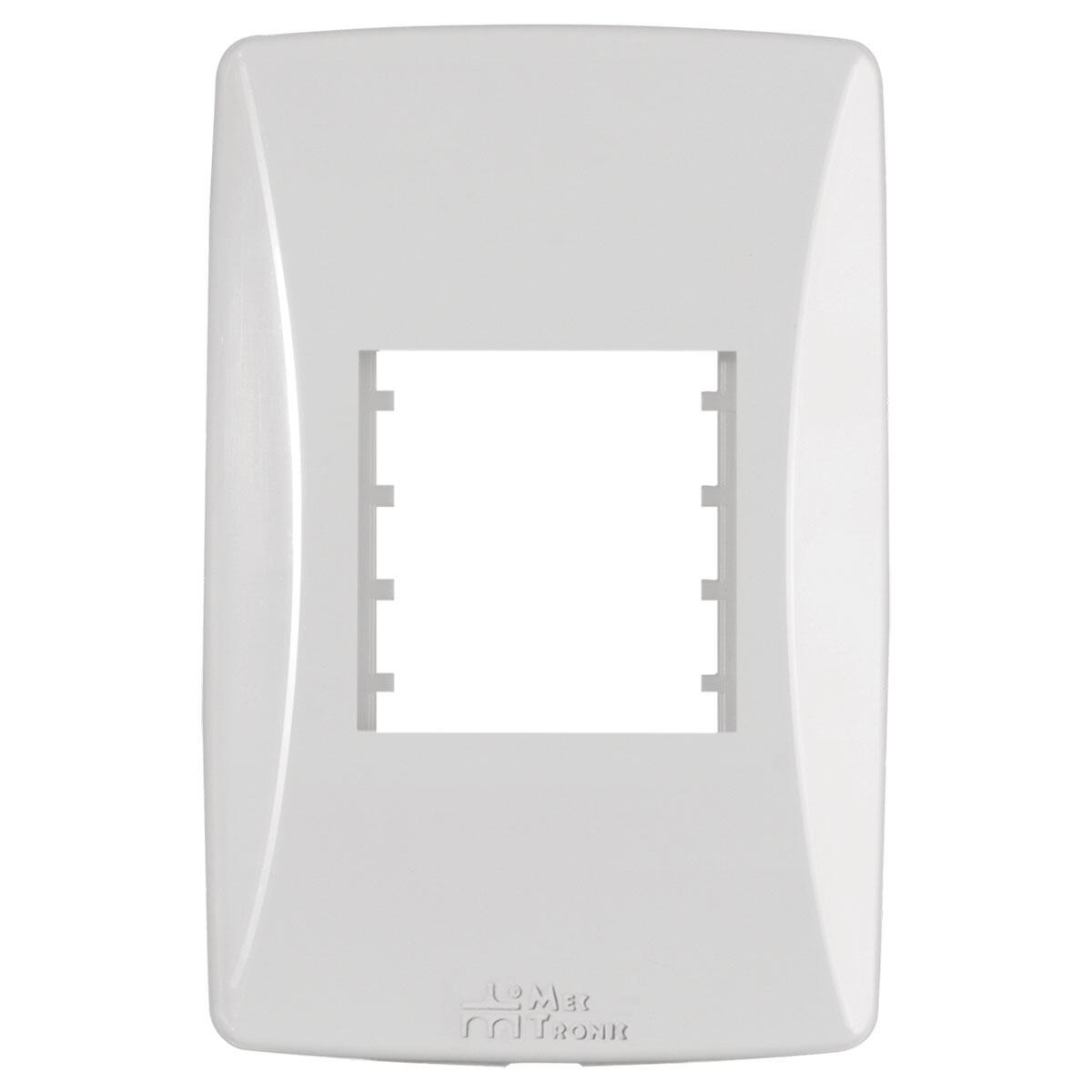 Placa 4X2 2 Postos Horizontal Branca MECTRONIC OFERTA!